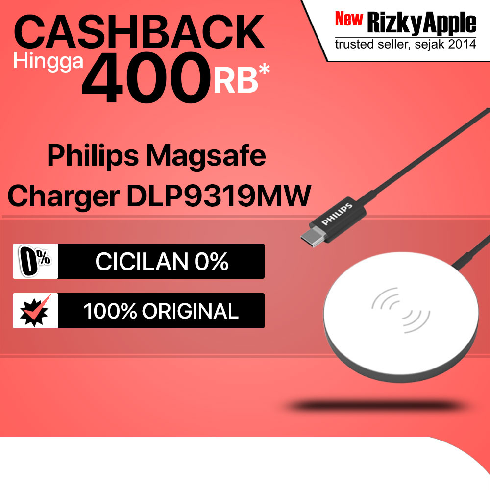 Jual Philips Wireless MagSafe Charger 15W DLP9319MW for iPhone iPad ...