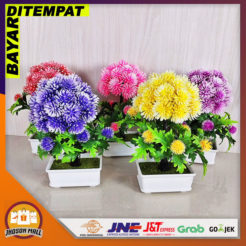 Jual JM Pot Bunga Plastik / Tanaman Hias Palsu Dekorasi Rumah Import ...