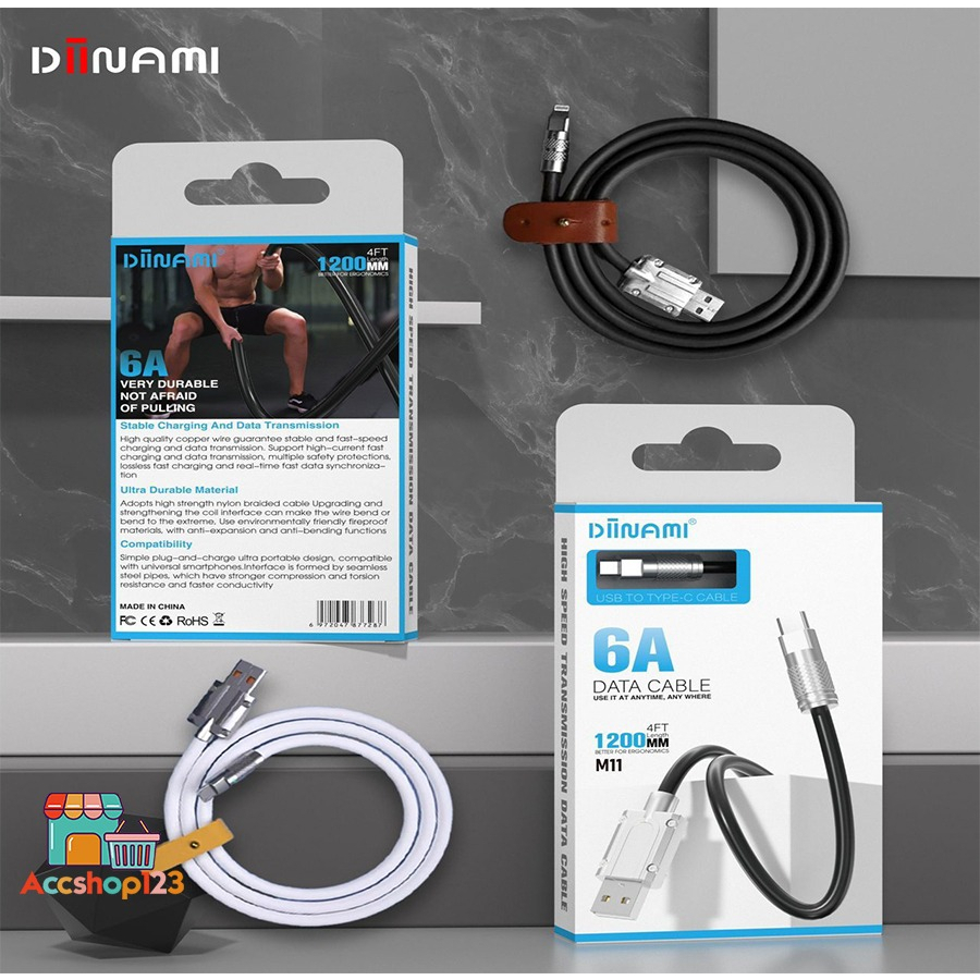 Jual Kabel cable data DIINAMI M11 bahan besi 120W 6 amper super FAST ...