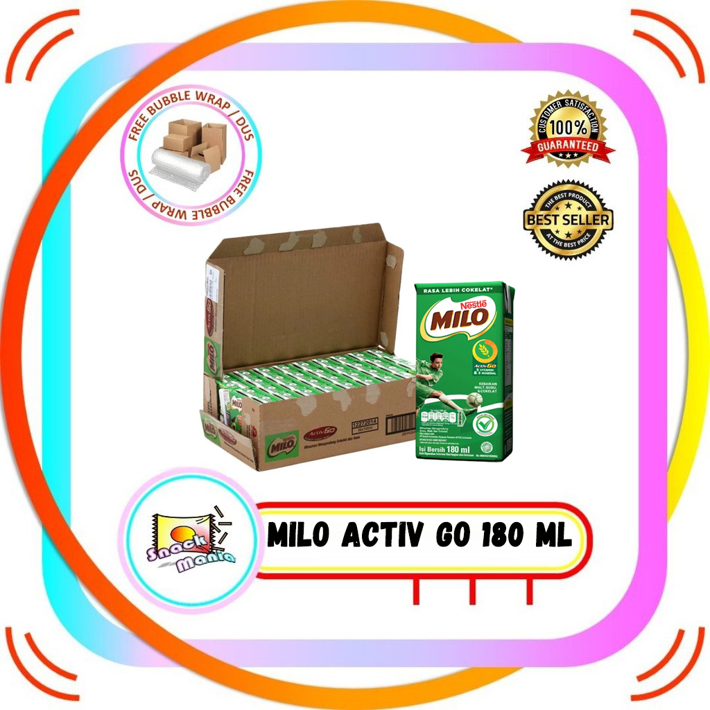Jual Nestle MILO Susu UHT Activ Go 180 ml x 36 pcs DUS Chocolate Milk | Shopee Indonesia