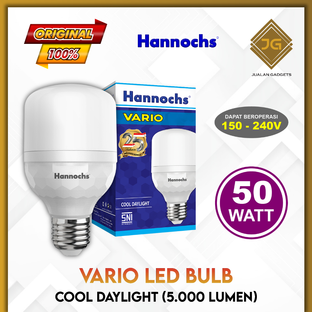 Jual Lampu LED Hannochs VARIO LED Bulb Bohlam 50 Watt | Shopee Indonesia