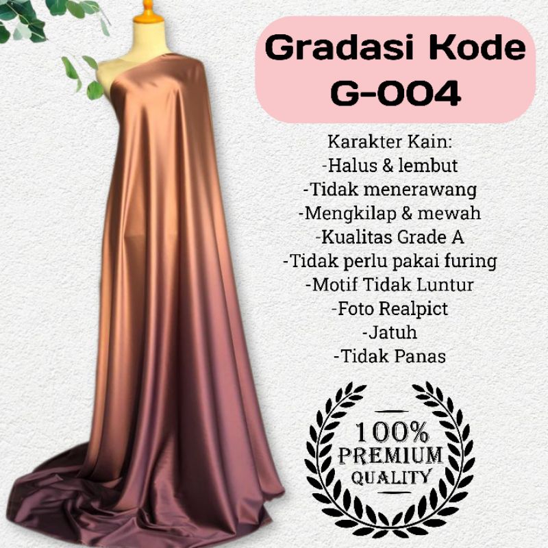 Jual Kain ARM Silk Mengkilap Motif Gradasi Warna harga setengah meter ...