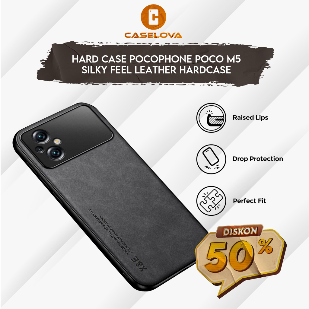 Jual Hard Case Pocophone POCO M5 Hardcase Silky Feel Leather | Shopee ...