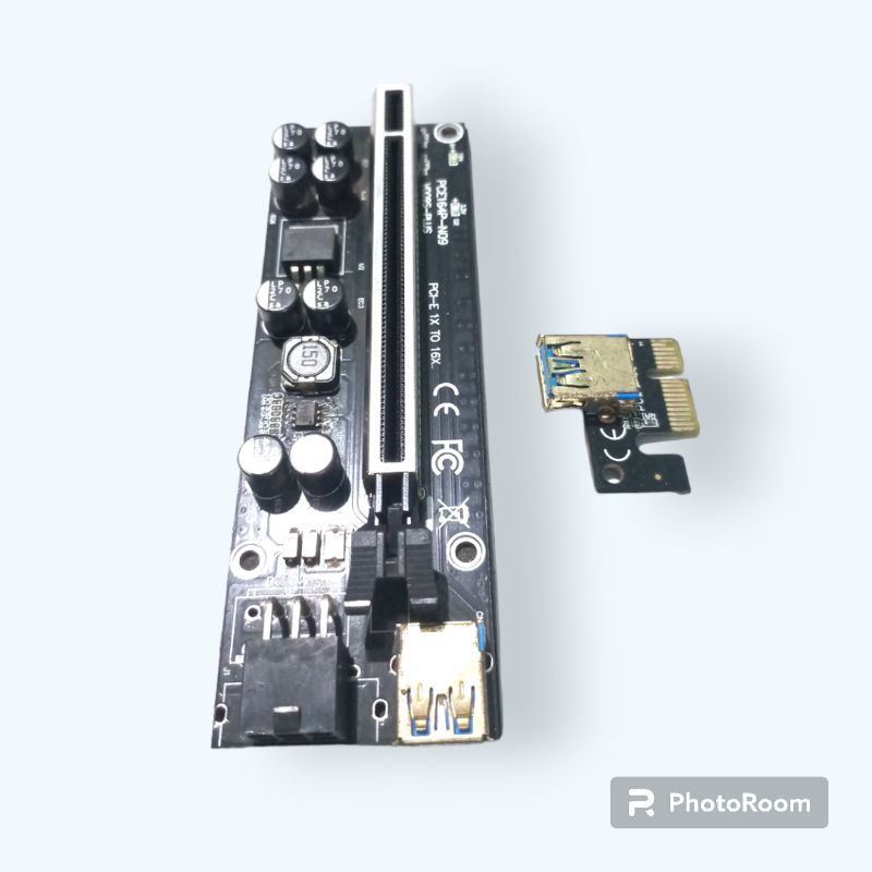 Jual Riser mining 8 kapasitor Pcie-Pci-e V009S-plus Gpu Vga multi power | Shopee Indonesia