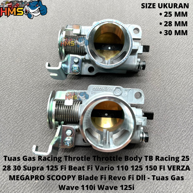 Jual TUAS GAS RACING THROTLE THROTTLE BODY TB RACING DOWNDRAFT WAVE ...