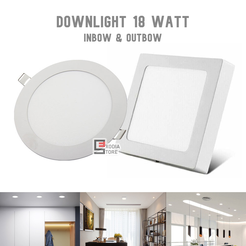 Jual LED Panel Light Downlight 18 Watt Hemat Energi 80% Super Bright ...
