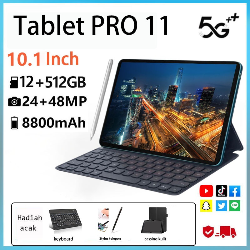 Jual 【COD】2024 Tablet murah Asli Baru Pro11 12GB+512GB Tablet Android ...