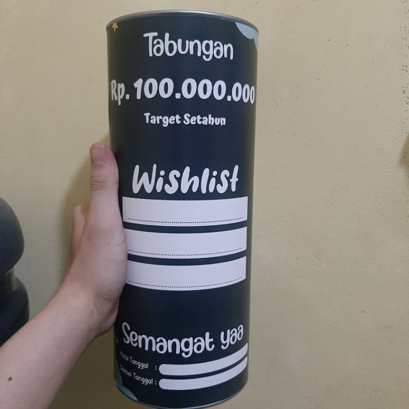 Jual Celengan Target Permanen Jumbo XL 100 juta setahun pecahan 50k ...