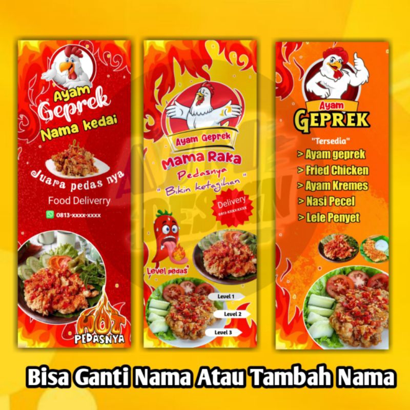 Jual BANNER/SPANDUK AYAM GEPREK | Shopee Indonesia