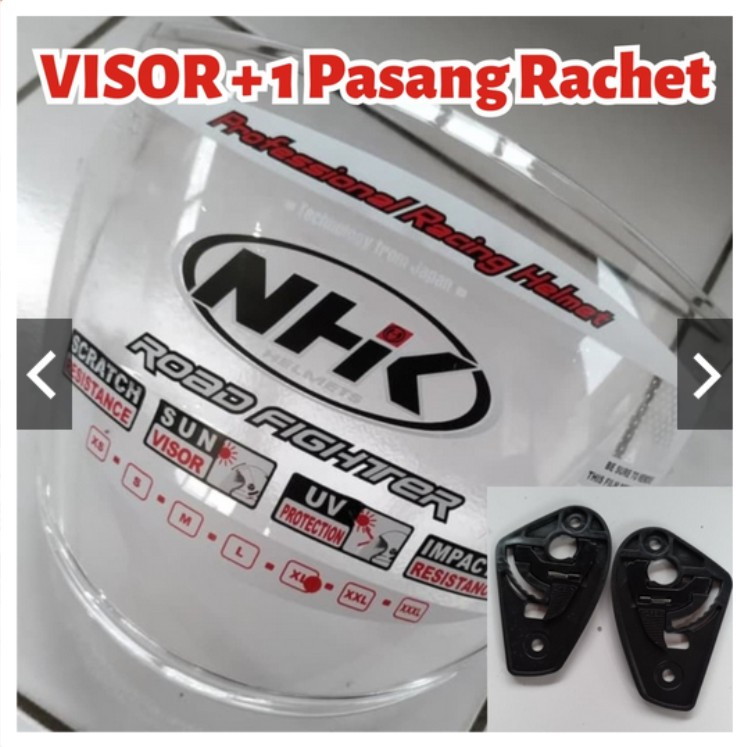 Jual KACA HELM NHK R1 ORI DAN SEPASANG RACHET ORI | Shopee Indonesia