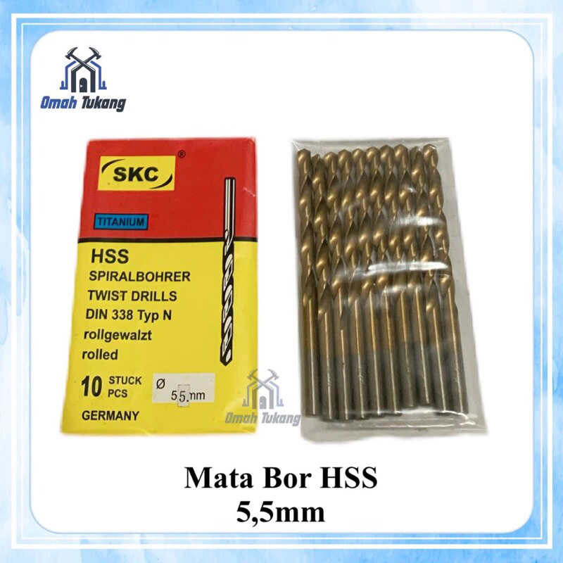Jual Mata Bor Besi HSS 5,5mm Kuning / Mata Bor Kuning 5,5mm | Shopee ...