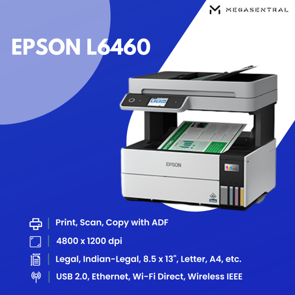 Jual Printer Epson EcoTank L6460 A4 Print Scan Copy garansi resmi | Shopee Indonesia