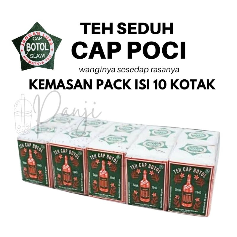 Jual TEH CAP BOTOL SEDUH ISI 1 PACK TEH HIJAU CAP BOTOL TEH TUBRUK CAP ...