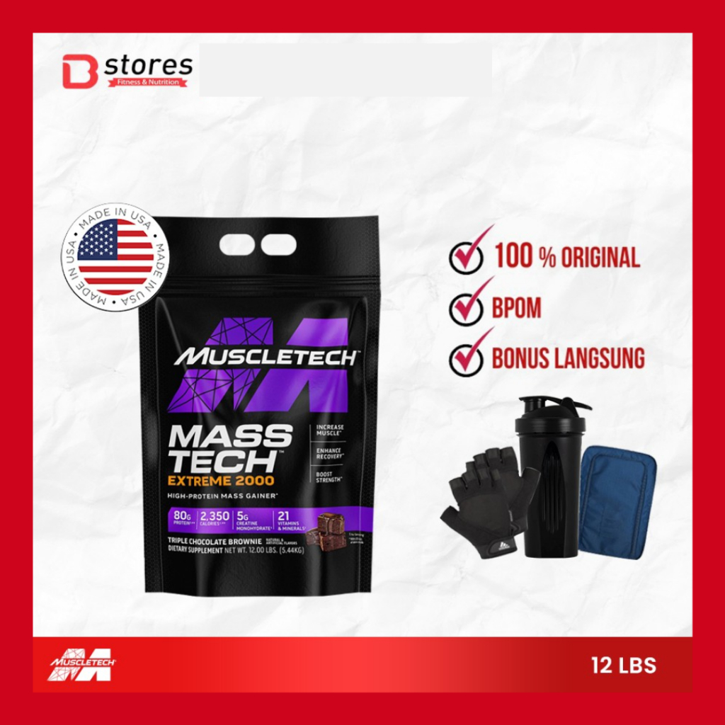 Jual Muscletech Masstech 12lb Mass Gainer Bstores | Shopee Indonesia