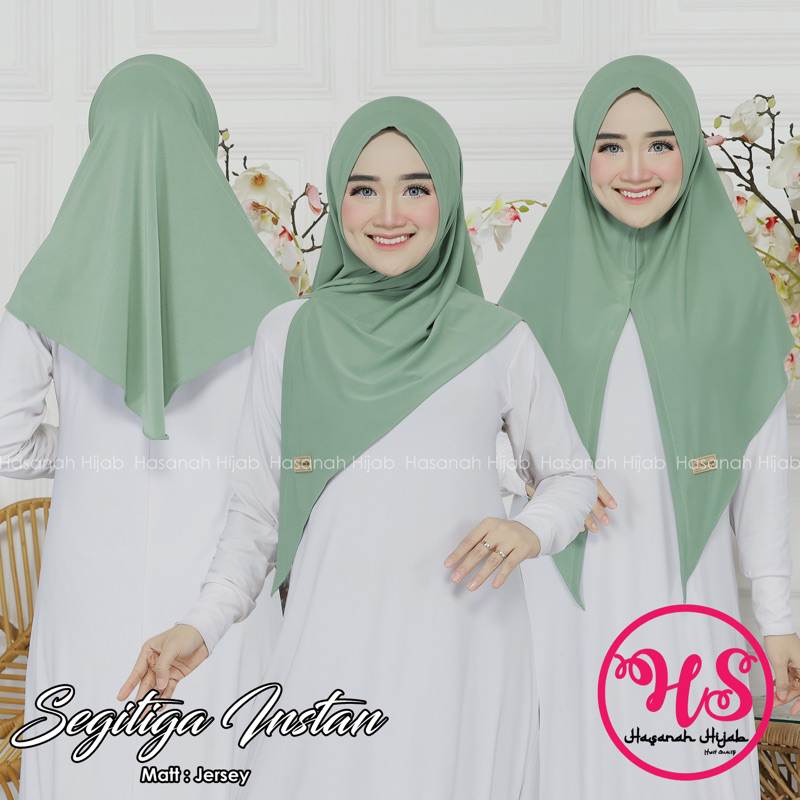 Jual Jilbab Segitiga Instan Jersey Hasanah Hijab | Shopee Indonesia