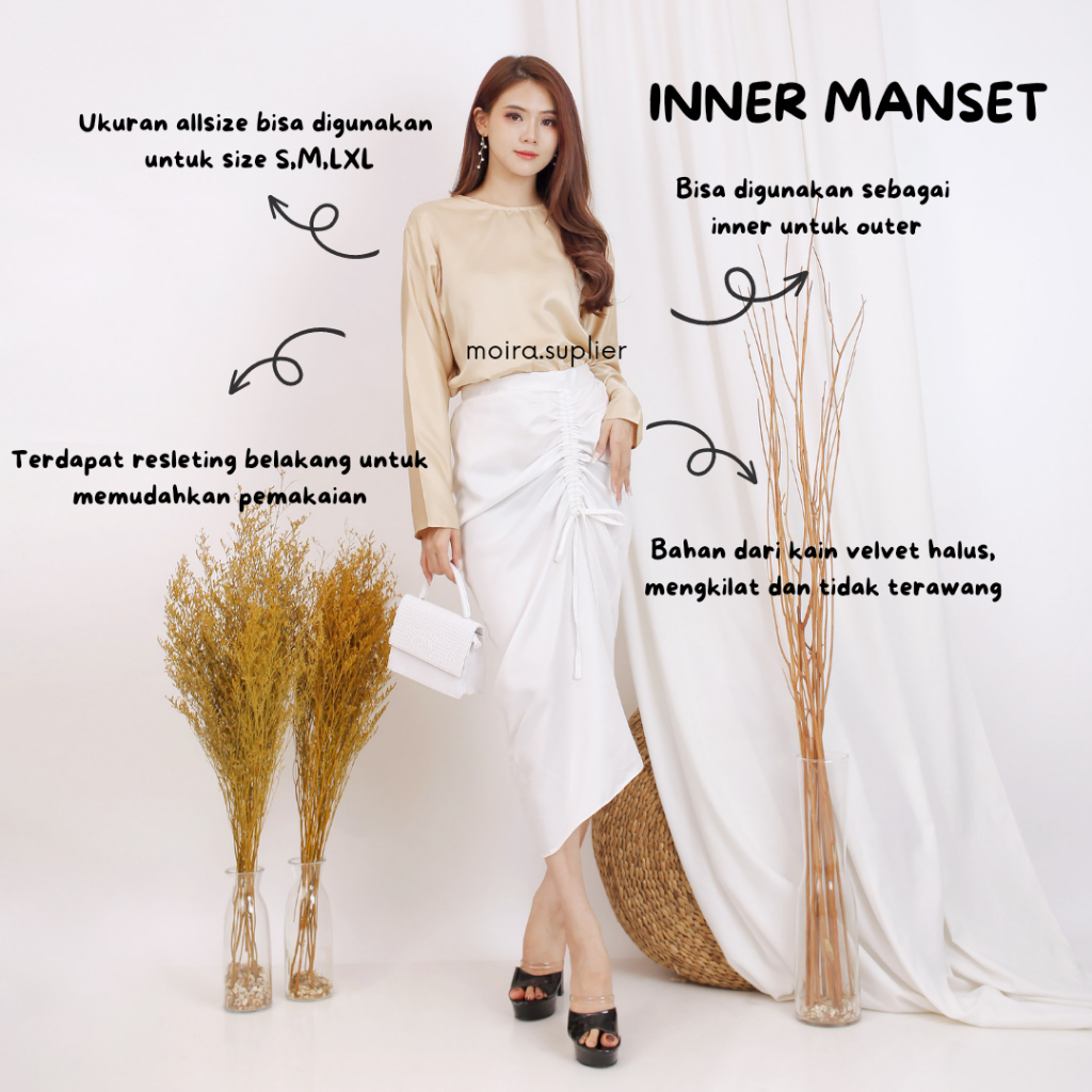 Jual INNER PANJANG VELVET LOVYA PREMIUM INNER KEBAYA BRUKAT PANJANG ...