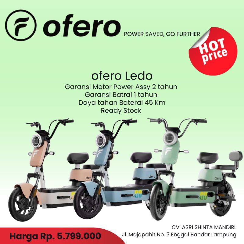 Jual Sepeda Motor Listrik Ofero Ledo | Shopee Indonesia