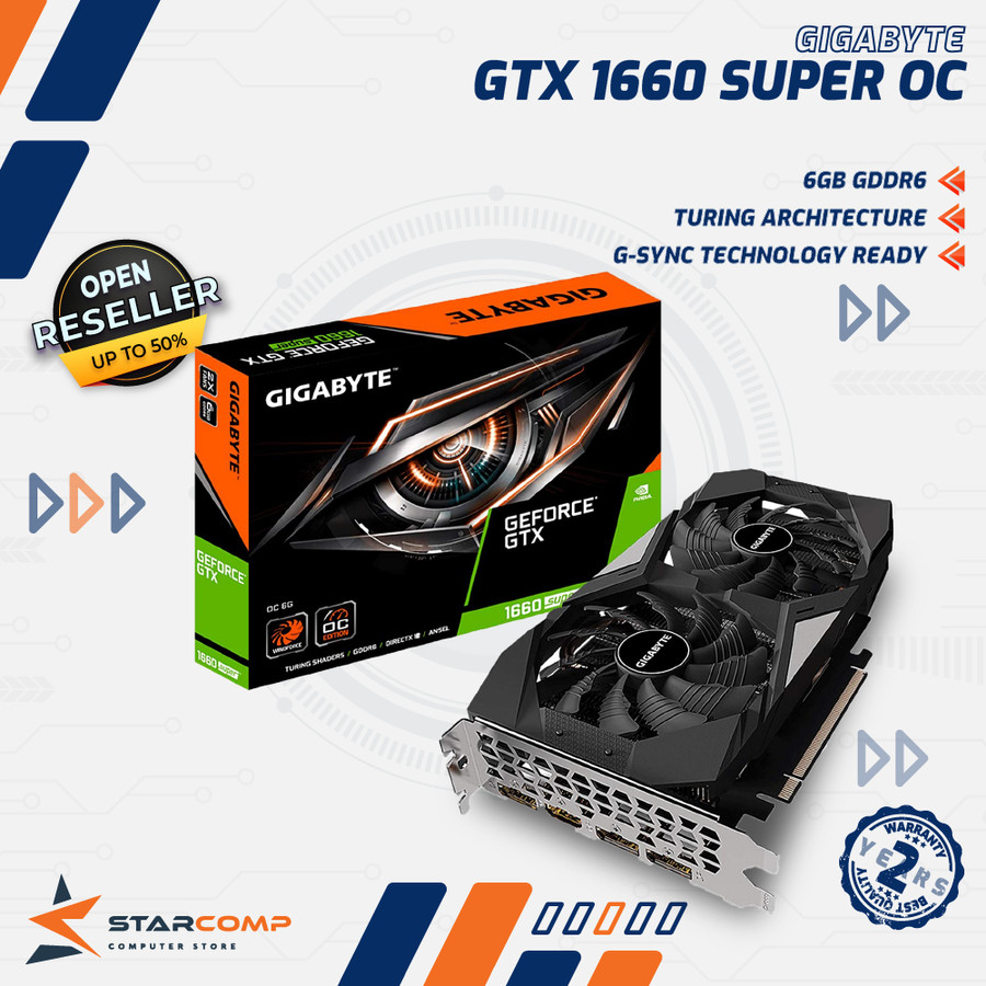 Jual Gigabyte VGA GeForce GTX 1660 SUPER OC 6G GV-N166SOC-6G - Resmi | Shopee Indonesia