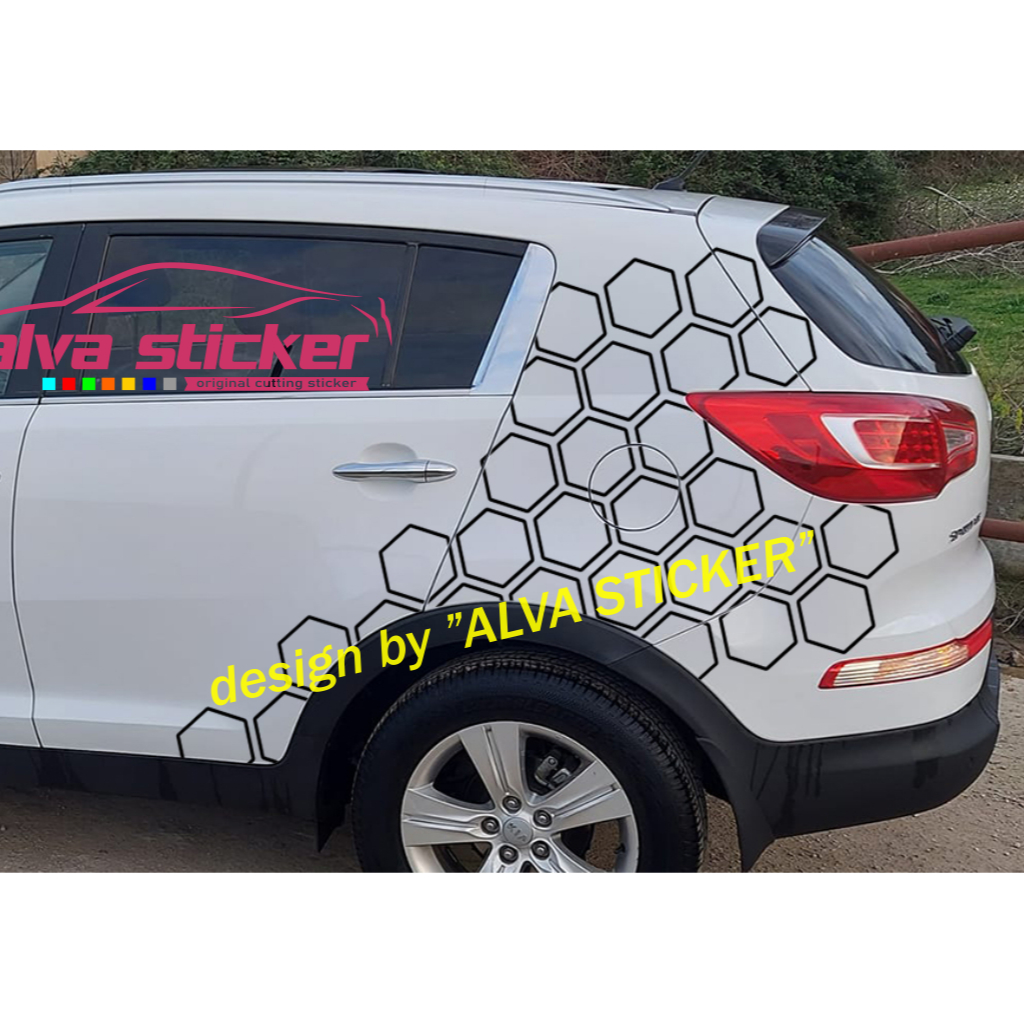 Jual hot promo sticker body mobil sarang lebah mudah di aplikasikan ...