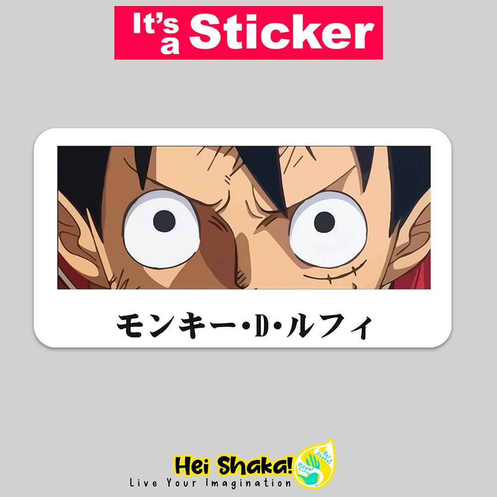 Jual Stiker Luffy Eye Contact One Piece Sticker Bahan Vinyl Anti Air ...