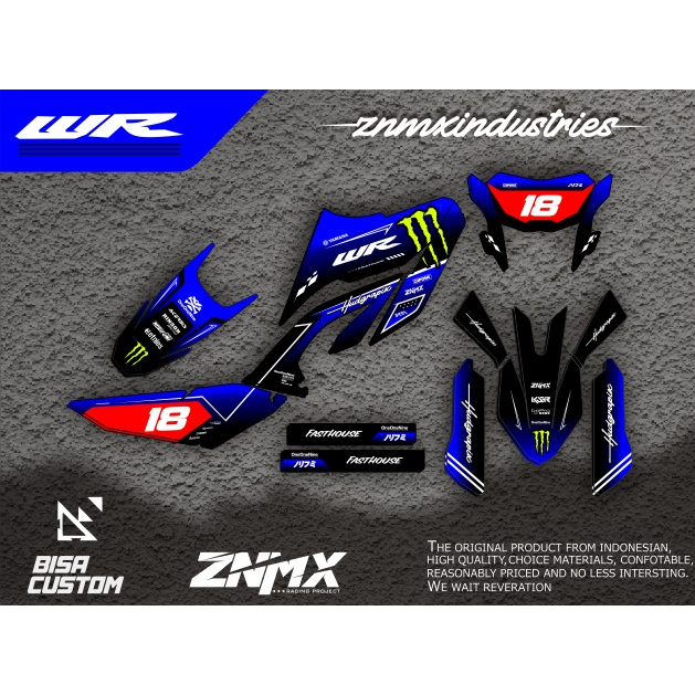 Jual DECAL YAMAHA WR155 / STIKER WR155 / FULL BODY BISA CUSTOM | Shopee ...