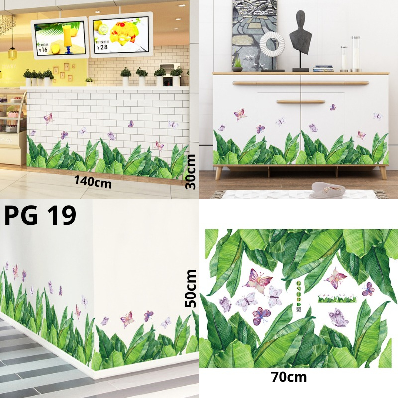 Jual WALL STICKER STIKER SETIKER RUMPUT WALLSTIKER WALLSTICKER DINDING PAGAR LIS BORDER RUMPUT ...