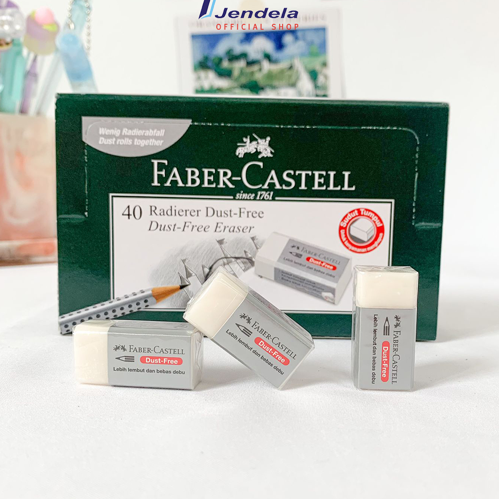 Jual Penghapus Pensil Ujian Faber Castell Colour Dust Free Hitam Putih ...