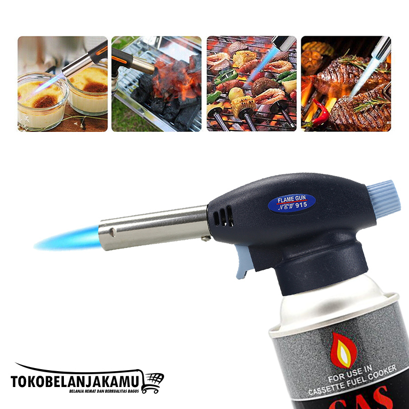Jual Kepala Bakar Portavle Gas Torch Flame Gun Las Butane Blow Lamp Api Jet / Pematik kepala Gas ...