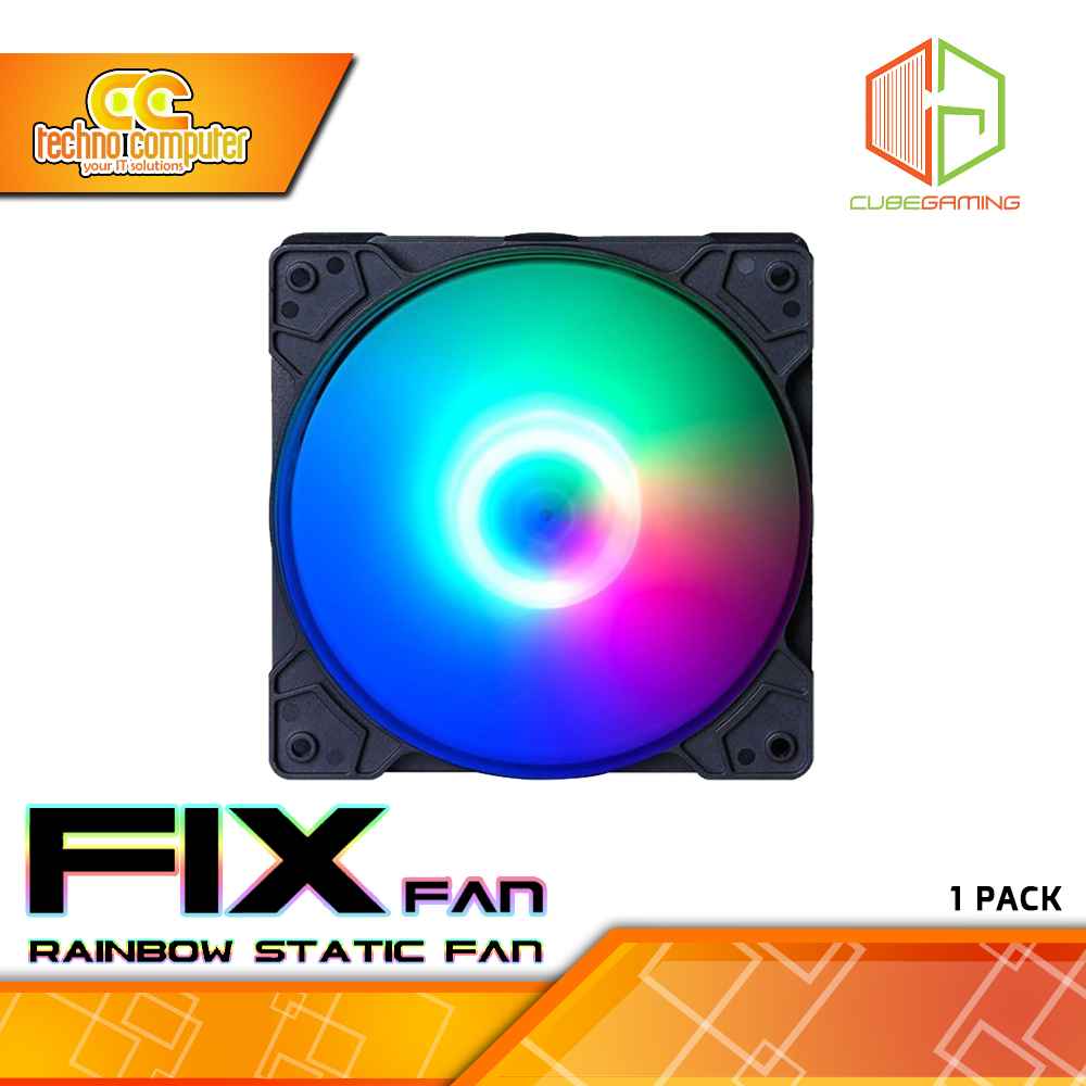 Jual FAN CASING CUBE GAMING FIX FAN RGB - 12cm/120mm Single Pack ...