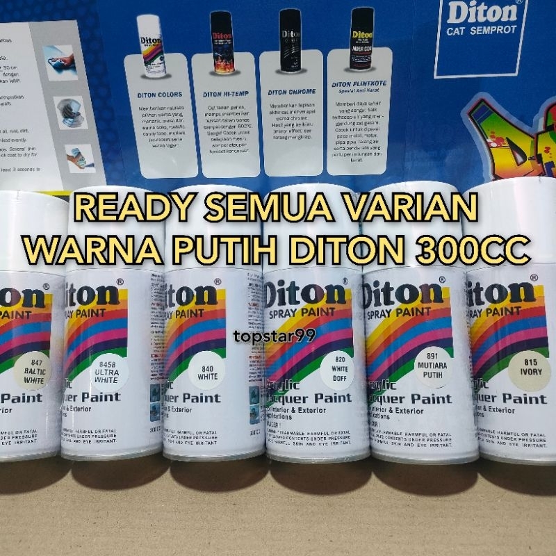 Jual Pilok Cat Diton Ready Berbagai Warna White Putih Glossy Doff ...