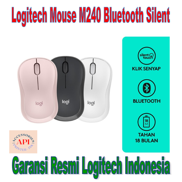 Jual Logitech M240 Mouse Bluetooth Silent Click - Garansi Resmi ...