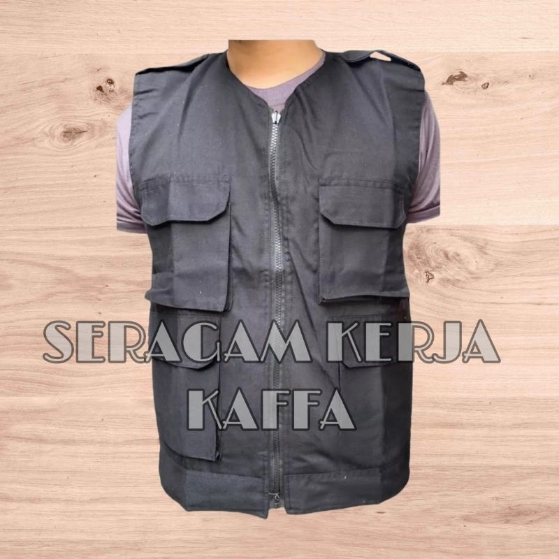 Jual Rompi Polos HITAM Proyek Rompi KATUN Lapangan Rompi dengan Furing ...