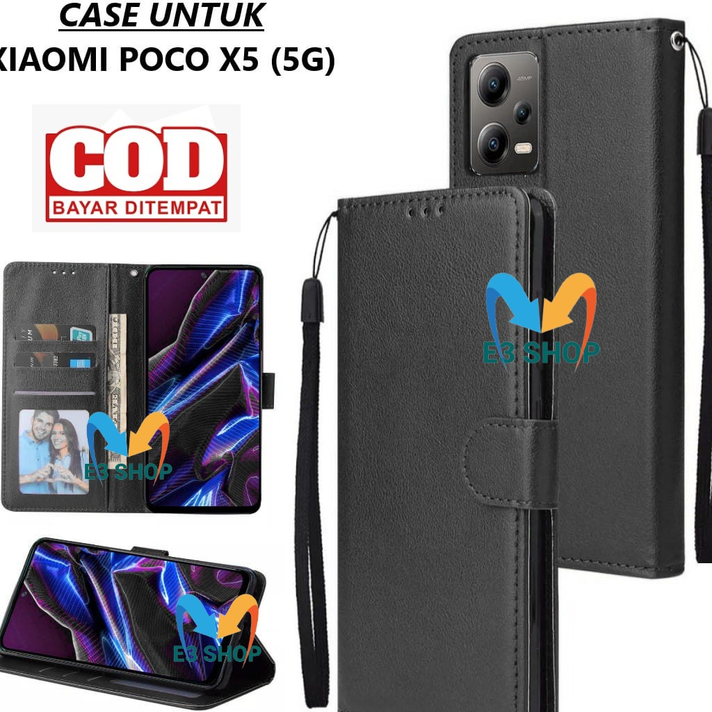 Jual CASE XIAOMI POCO X5 (5G) CASE LEATHER FLIP COVER WALLET STANDING ...