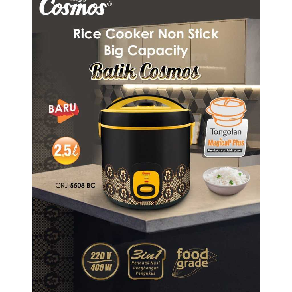 Jual [READY & COD] Cosmos Rice Cooker Jumbo CRJ-5508BC / 5508BC / CRJ ...