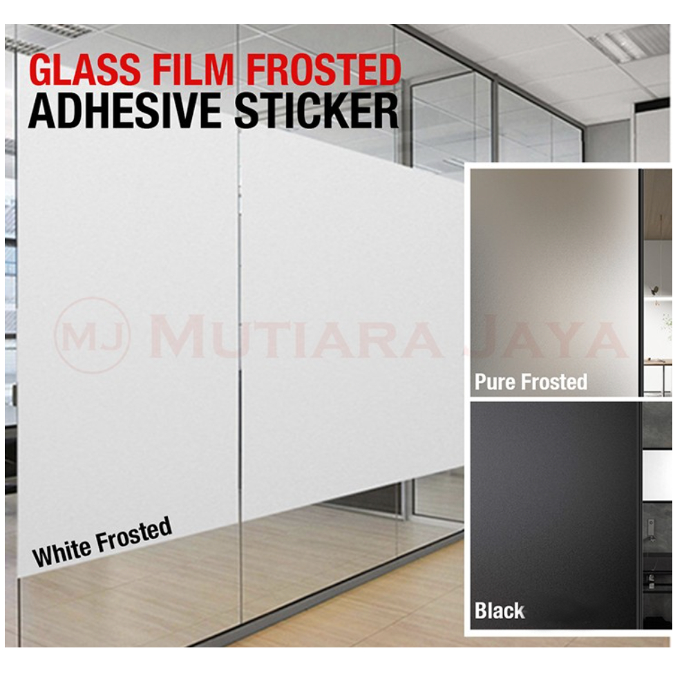 Jual Stiker Pintu Kaca Film Jendela Buram Putih Hitam Sandblast Sticker ...