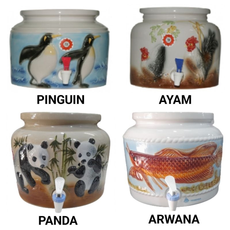 Jual Guci Galon Keramik Model & Motif Sesuai Stok Yang Ada | Shopee ...