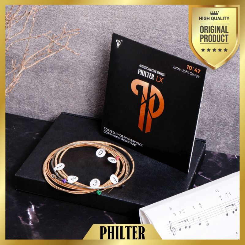 Jual Senar Gitar Akustik Philter String Coated Phosphor Bronze Philter ...