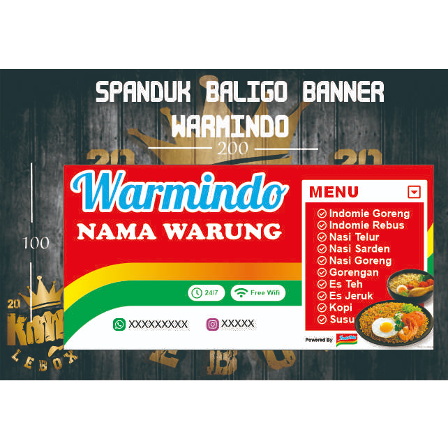 Jual CETAK SPANDUK BALIGHO BANNER MURAH WARMINDO 2X1 | Shopee Indonesia