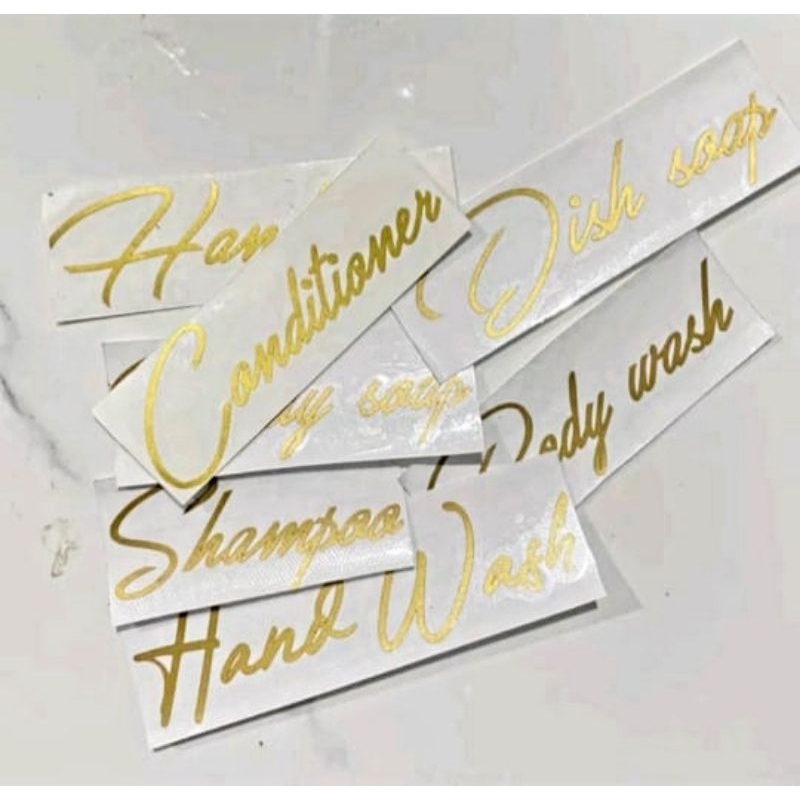 Jual STICKER CUTTING LABEL BATHROOM / KAMAR MANDI MURAH (SABUN,SHAMPOO ...