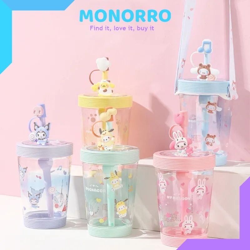 Jual Miniso Botol Minum Sanrio Botol Minum Tali Kuromi Cinnamoroll HK ...