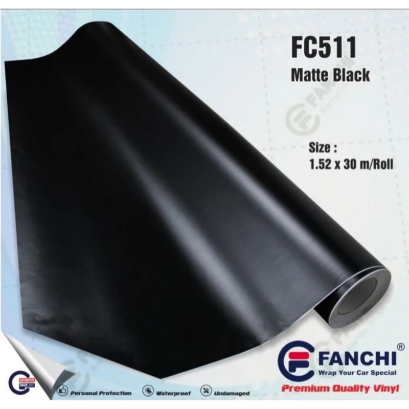 Jual 152cm Sticker Fanchi FC511 Matt Black Hitam Doff Premium Wrap ...