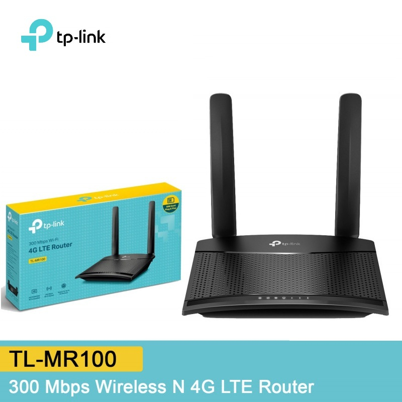 Jual TP-Link TPLink TL-MR100 300Mbps Wireless N 4G LTE Modem Router ...