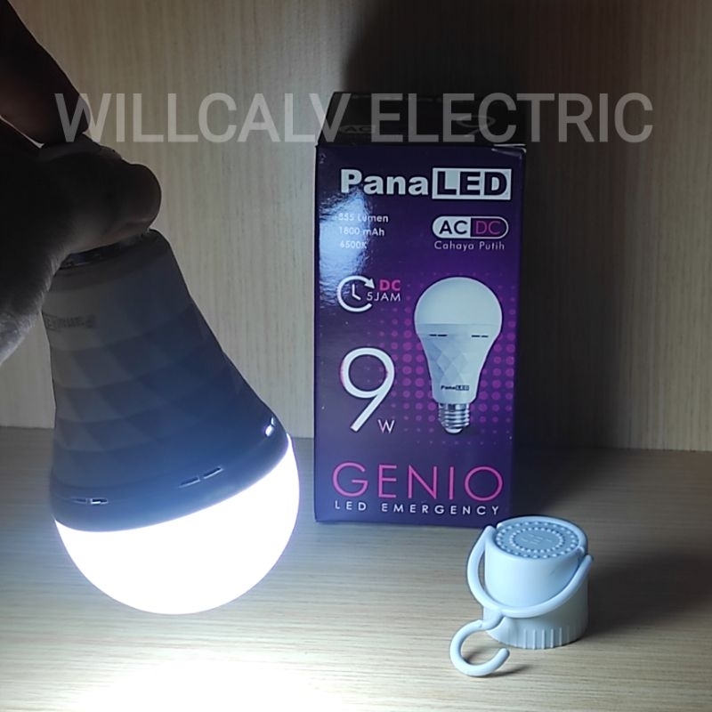 Jual Lampu emergency PANALED GENIO 9 watt Ac/dc E27 cahaya putih ...