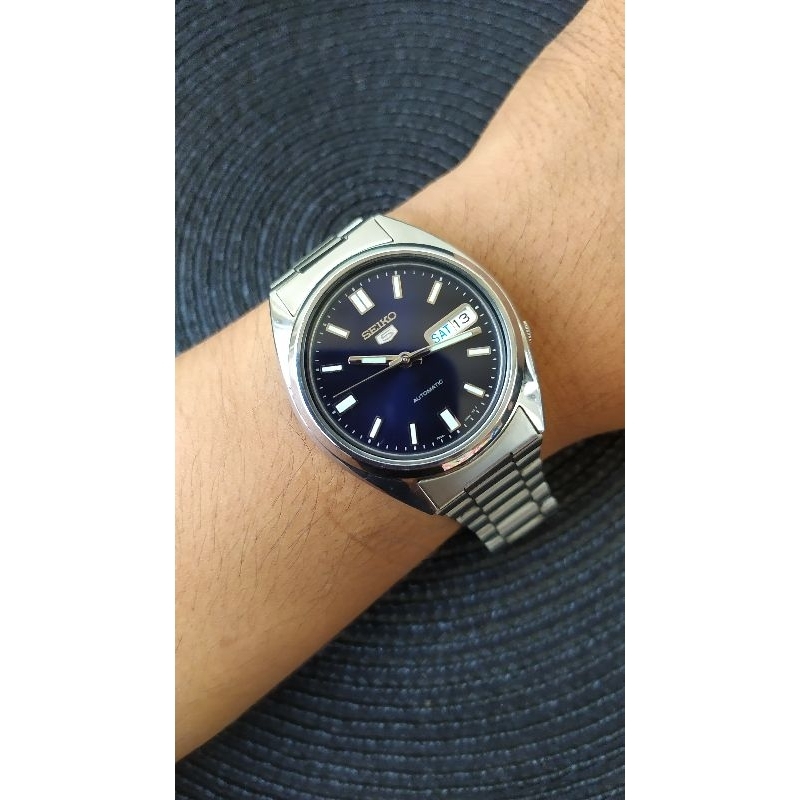 Jual seiko 5 snxs77 dark blue sunburst dial | Shopee Indonesia