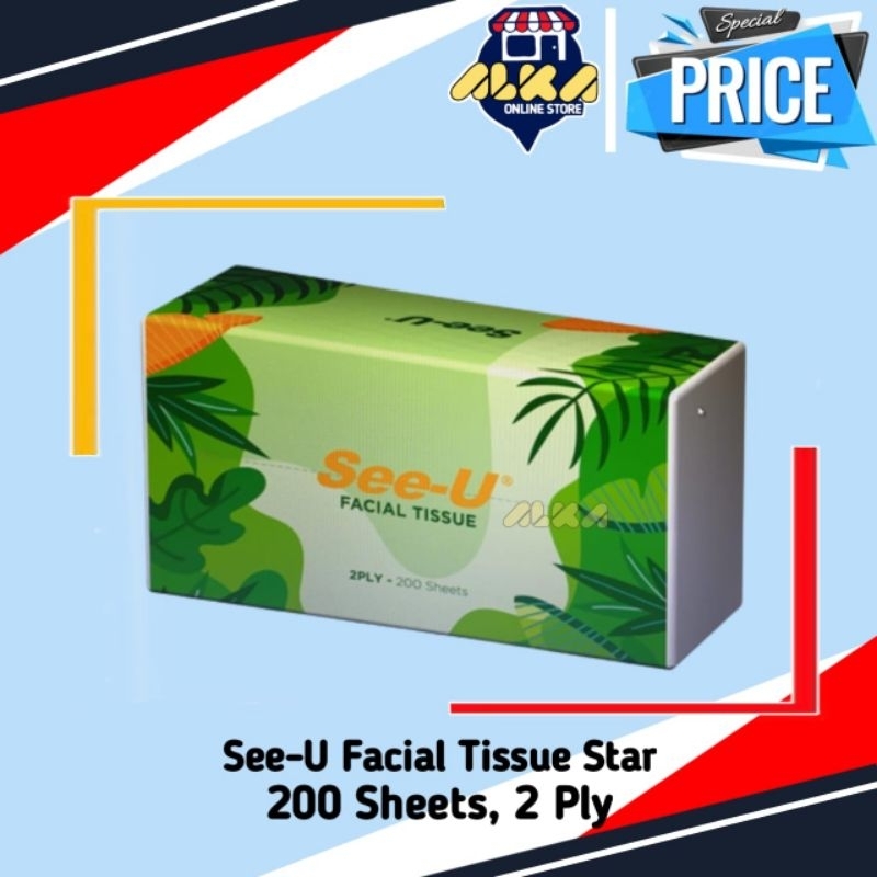 Jual Tissue See-U Facial Tisu Star 200sheet , 2ply | Shopee Indonesia