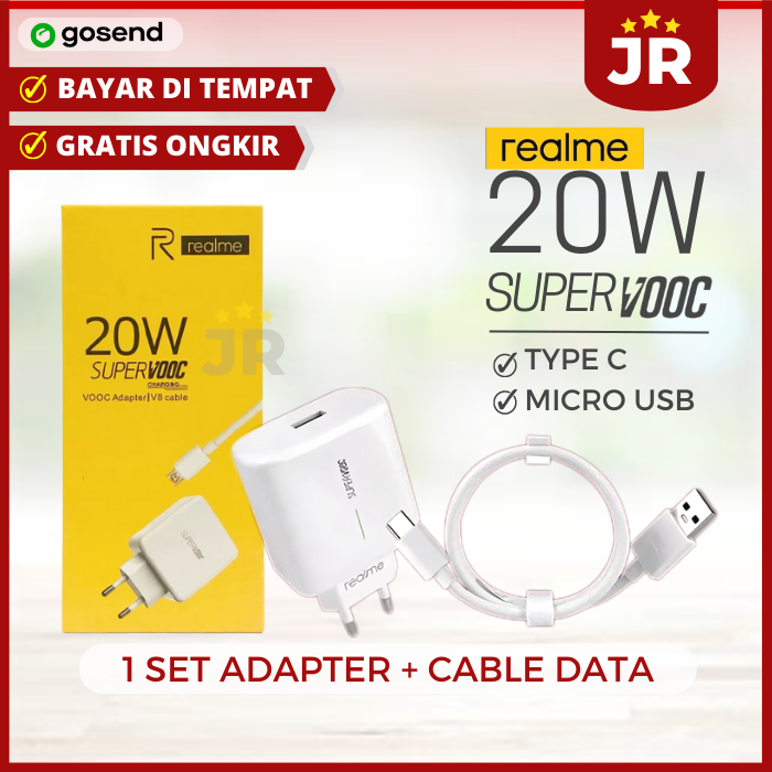 Jual Charger / Carger Realme Original 100% Super VOOC 20W Type C / Micro USB Support Fast ...