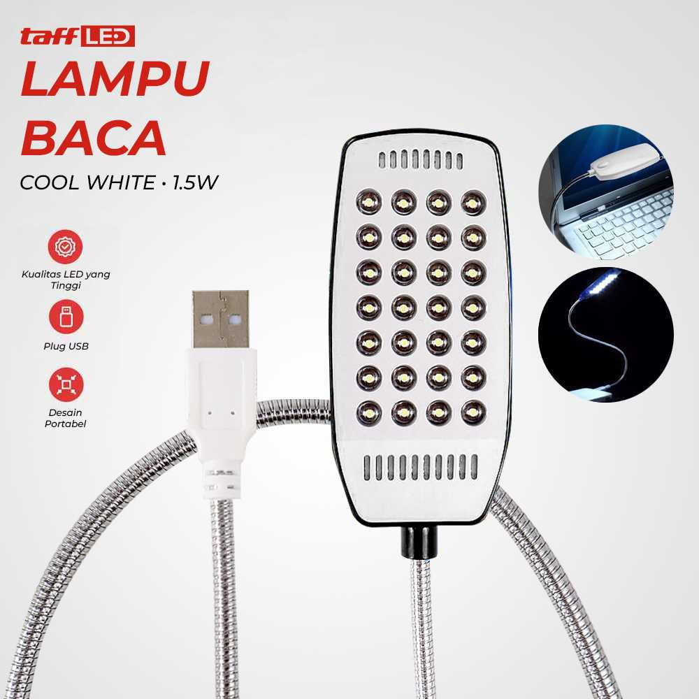 Jual Lampu usb led cool white 1.5w lampu gagang fleksible lampu baca ...