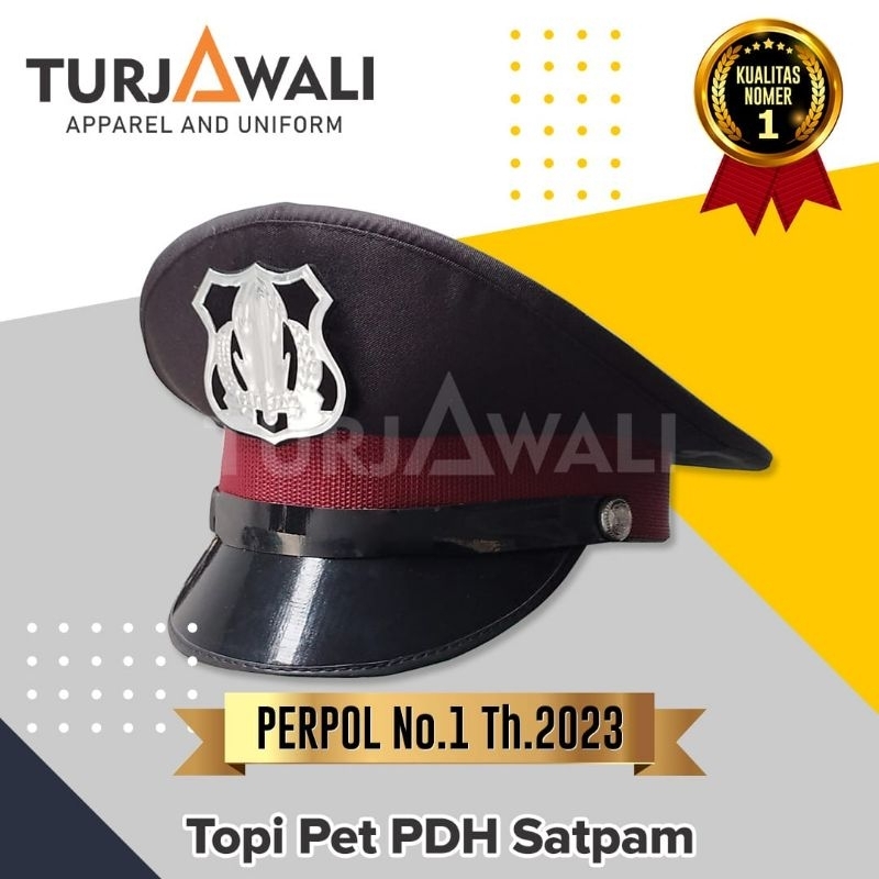 Jual Topi pet satpam , Topi pet PDH , topi pet pdh satpam , topi satpam ...