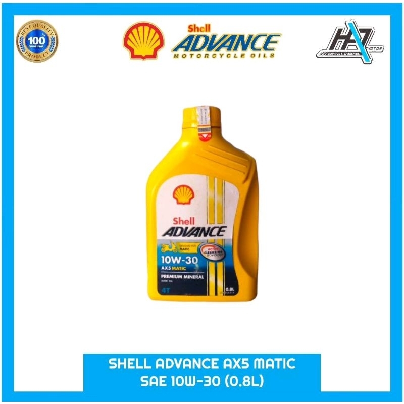 Jual Oli mesin Shell Advance AX5 Scooter SAE 10W-30 (0.8L) | Shopee Indonesia