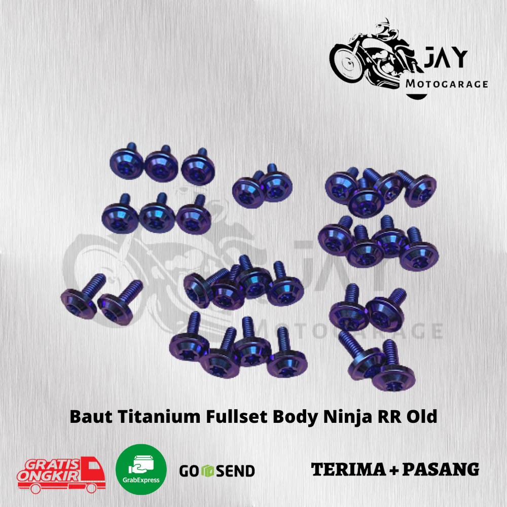 Jual Baut Titanium fullset Body Ninja R,RR,SS | Shopee Indonesia